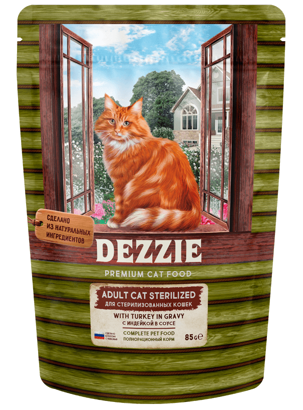 Корм DEZZIE для стерилизованных кошек — это премиум качество ...